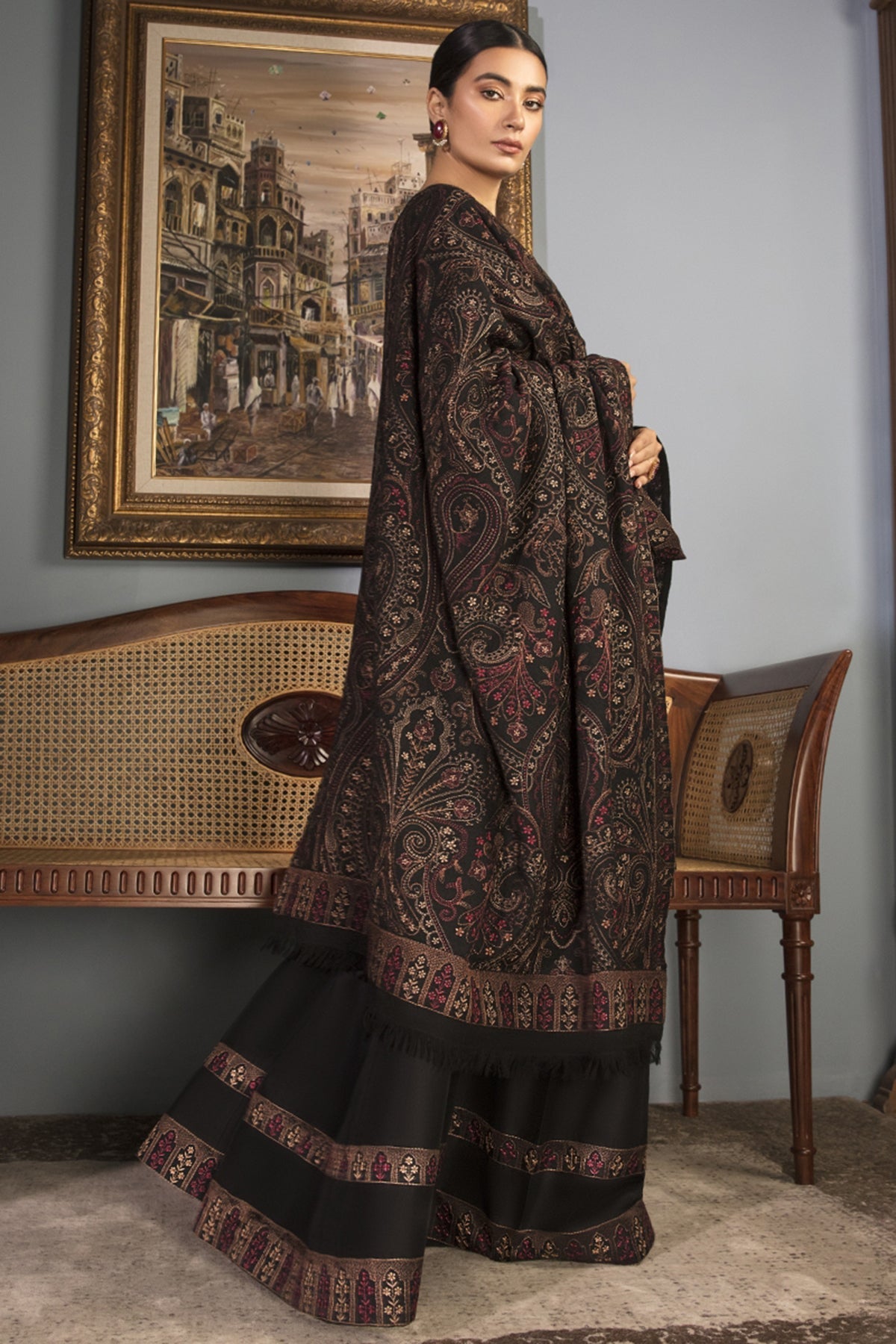 Bareeze 3PC Embroidered Dhanak with Embroidered Dhanak Shawl - NA1763 ...